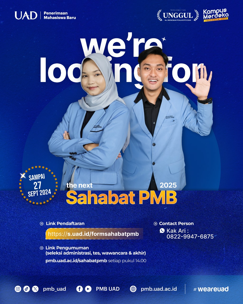 OPEN RECUITMENT SAHABAT PMB UAD 2025 - Pendidikan Bahasa dan Sastra ...